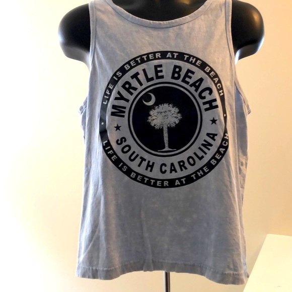 Myrtle Beach | Shirts | Mens Blue And White Tiedye Myrtle Beach Tank ...